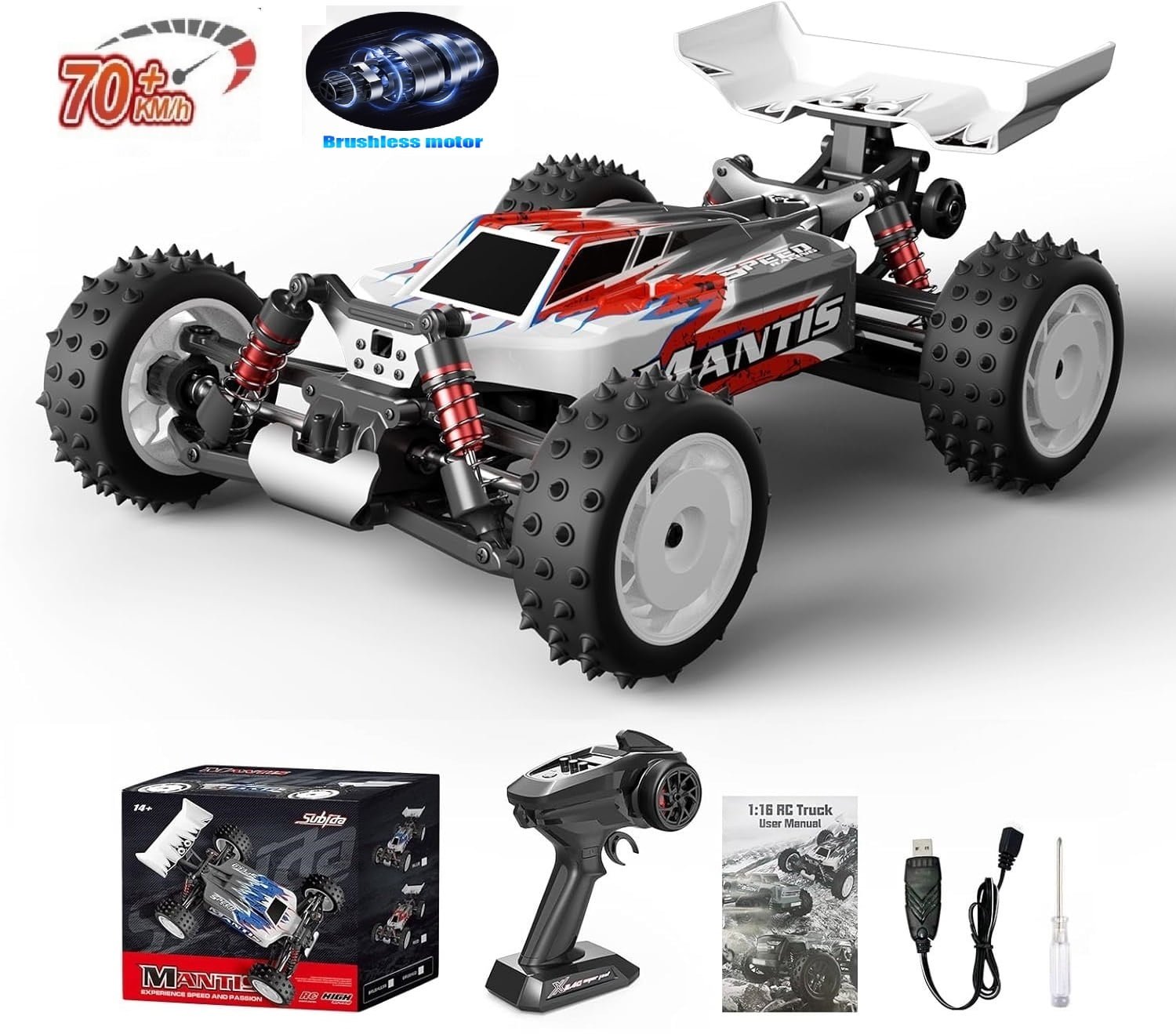 Mukola Brushless RC Cars for Adults with ESP, 70+KM/H High Speed RC Off ...