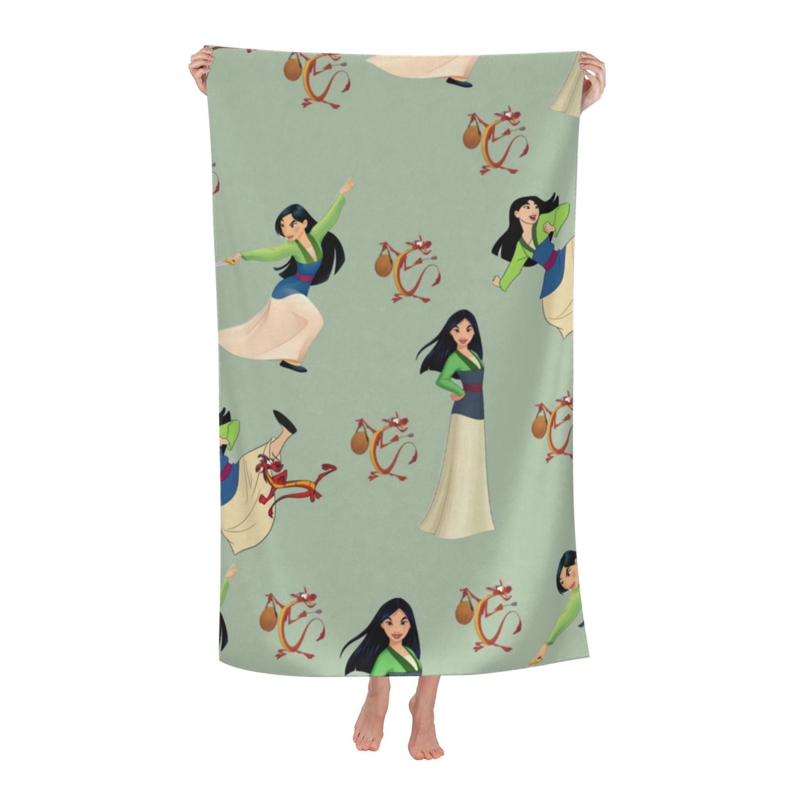 Mulan Action Pose Portrait Bath Towels for Kids Adults,Mulan Action ...