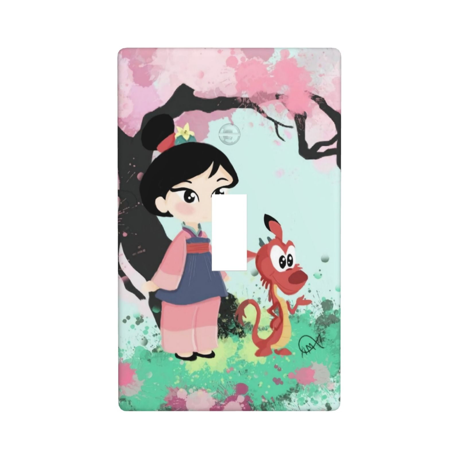 Mulan Anime Light Switch Cover Plates, Single Lever Wall Plate, 1 Gang ...