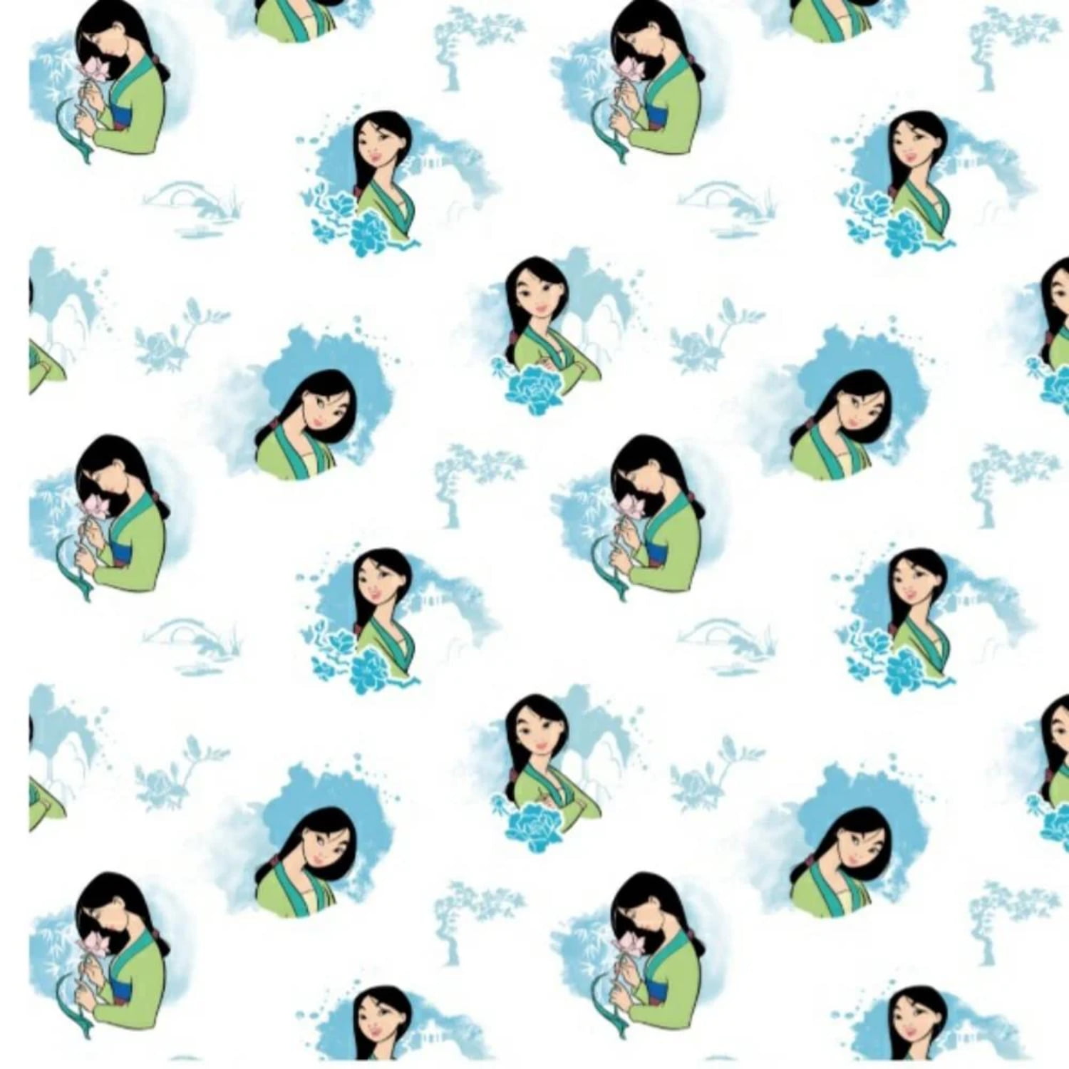 Mulan Bloom with Beauty Cotton Fabric - Walmart.com