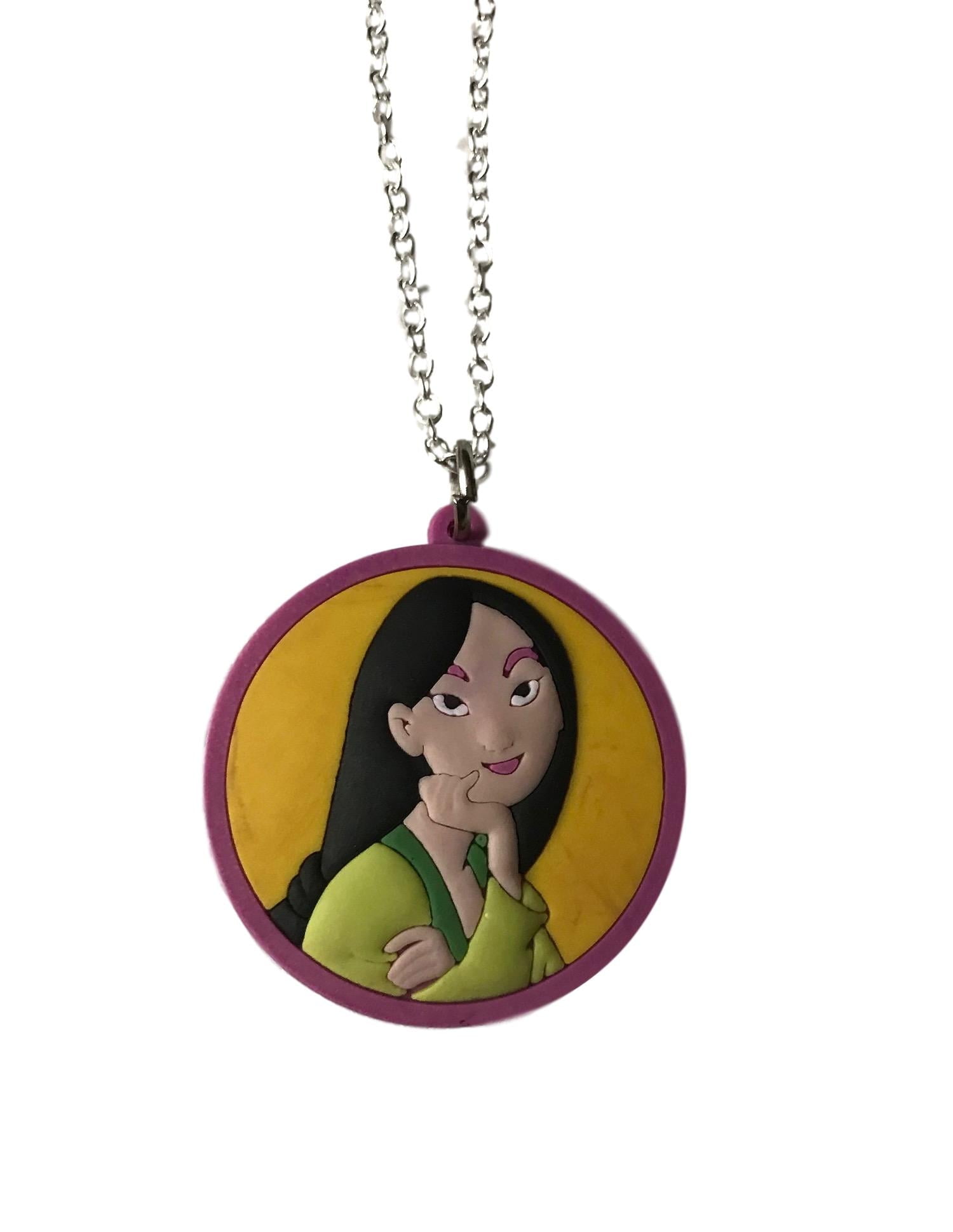 Mulan Cartoon Soft Touch 3D Pendant Necklace - Walmart.com