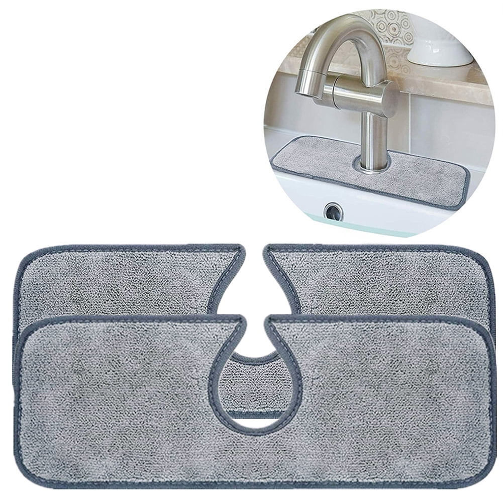 Mulanimo 2/4pcs Microfiber Faucet Absorbent Pad, Wrap-around Design ...