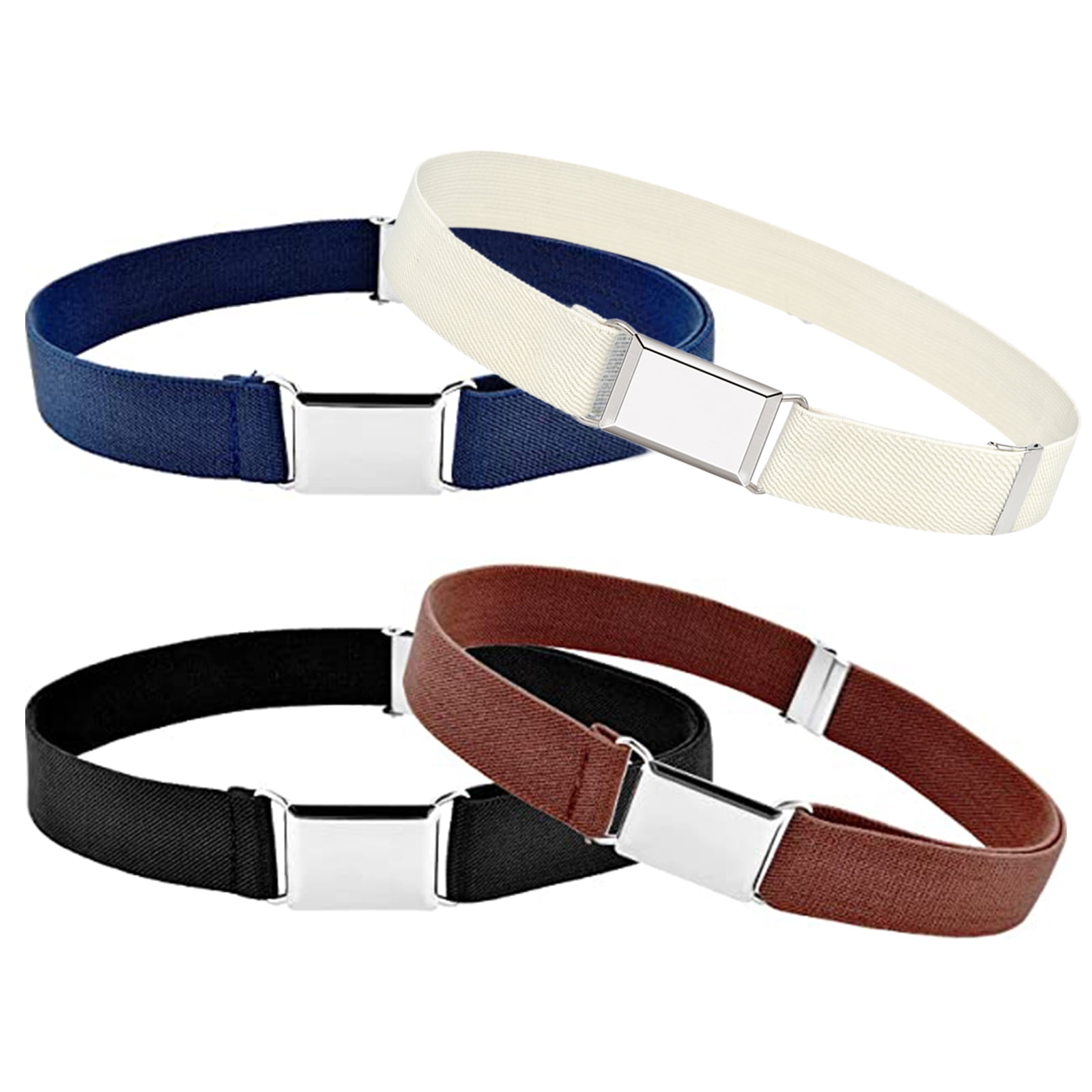 Mulanimo 4 Pieces Kids Buckle Belt for Boys Girls Adjustable Solid ...