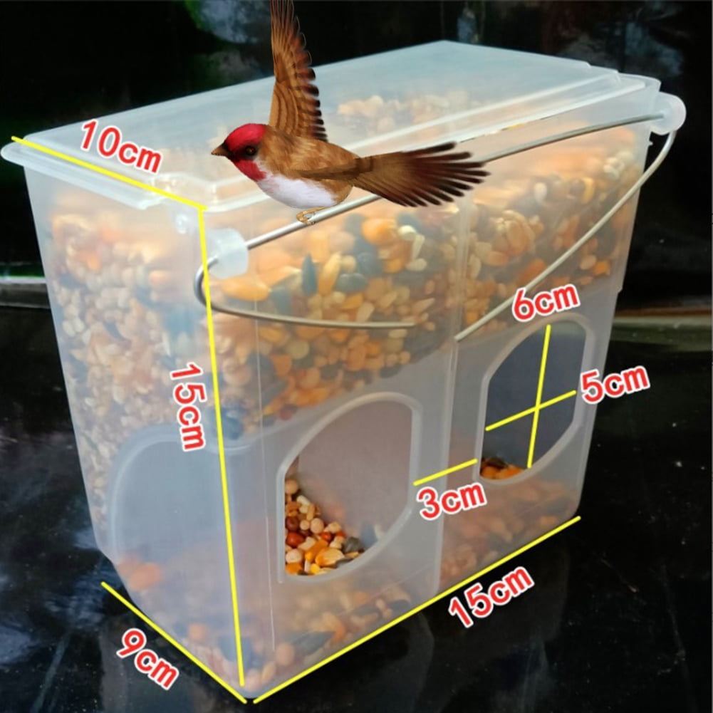 Mulanimo Pigeon Two Hole Hanging Cage Box Automatic Feeder Large ...