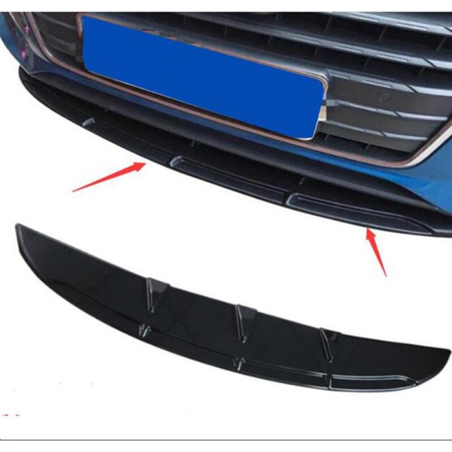 Mulanimo Universal Car Front Bumper Lip Spoiler Diffuser Fins Body Kit ...