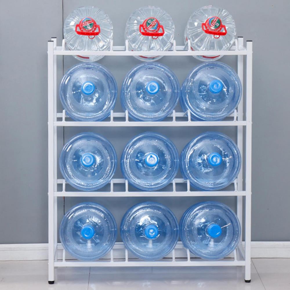 Mulaxen 3 Row 12 Slots 5 Gallon Water Jug Holder, Water Cooler Jug Rack ...