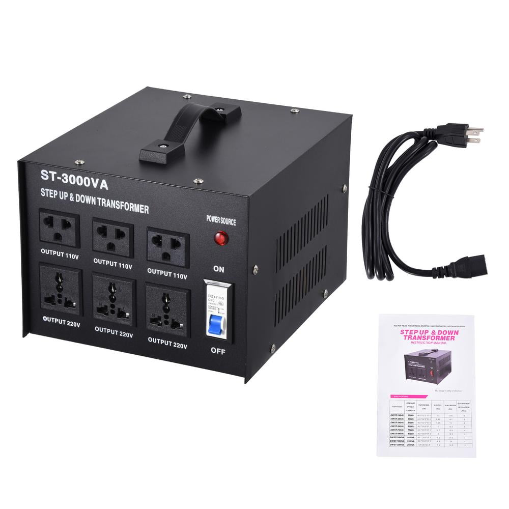 Mulaxen 3000W Voltage Converter Transformer(110V to 220V, 220V to 110V ...
