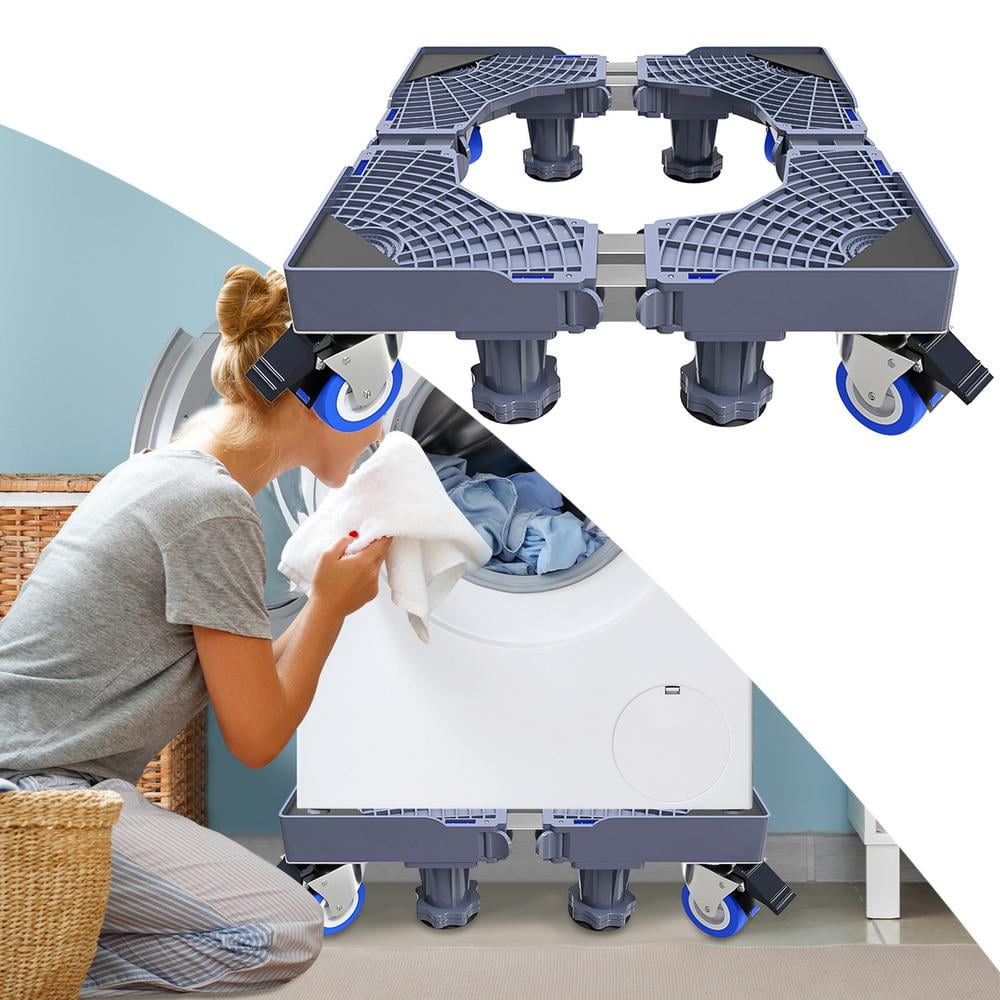 Mulaxen 4-Leg, 4-Wheel Mini Fridge Stand Universsal Stand Base ...