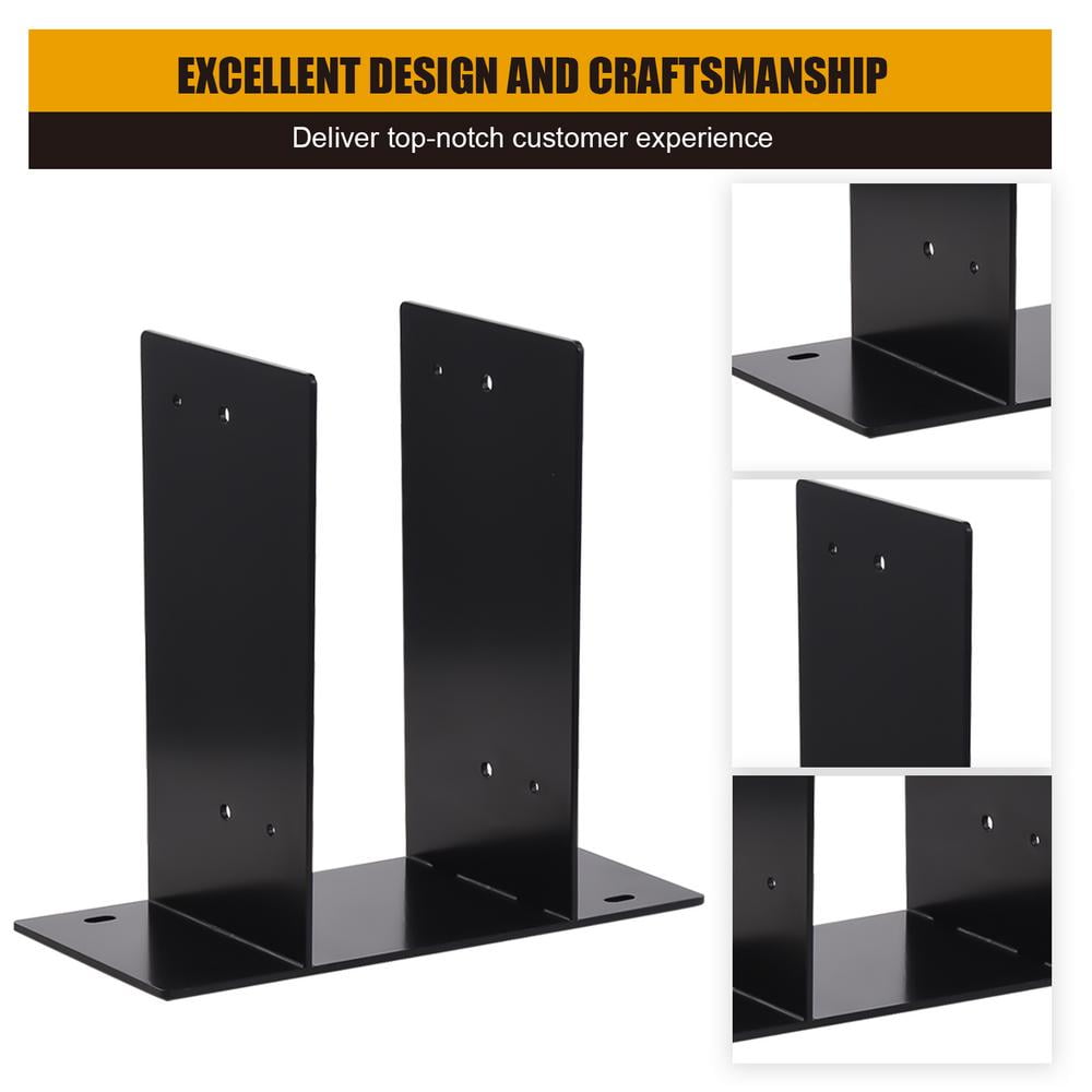 Mulaxen 4 Pack 4"x4" Post Base Brackets Heavy Duty Wood Post Fence Post ...