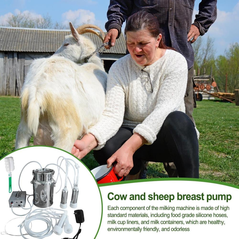 Mulaxen 7L Cow Milking Machine, Rechargeable Battery Powered Speed ...