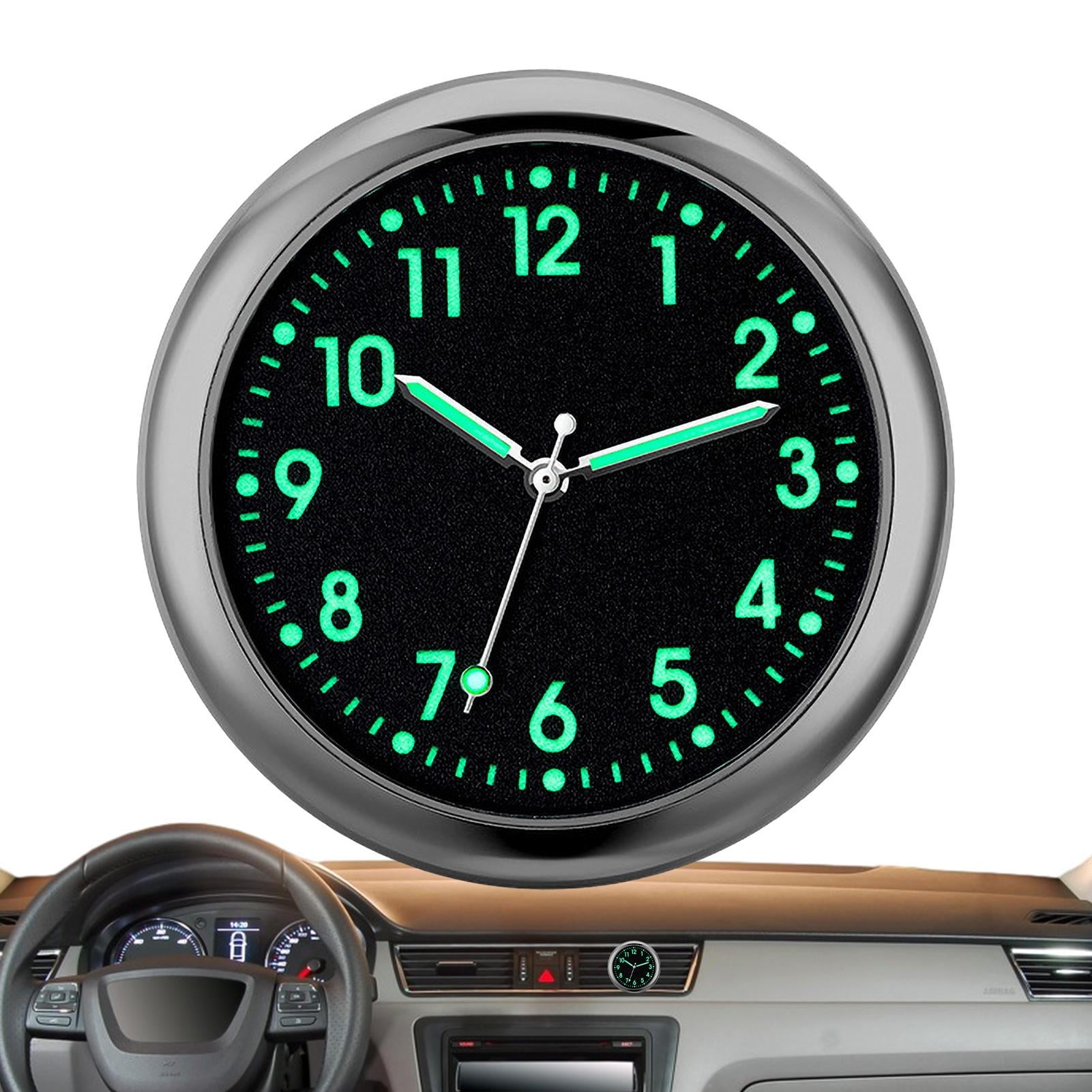 Mulaxen Analog Clock For Car Dashboard | Glowing Small Analog Clock ...