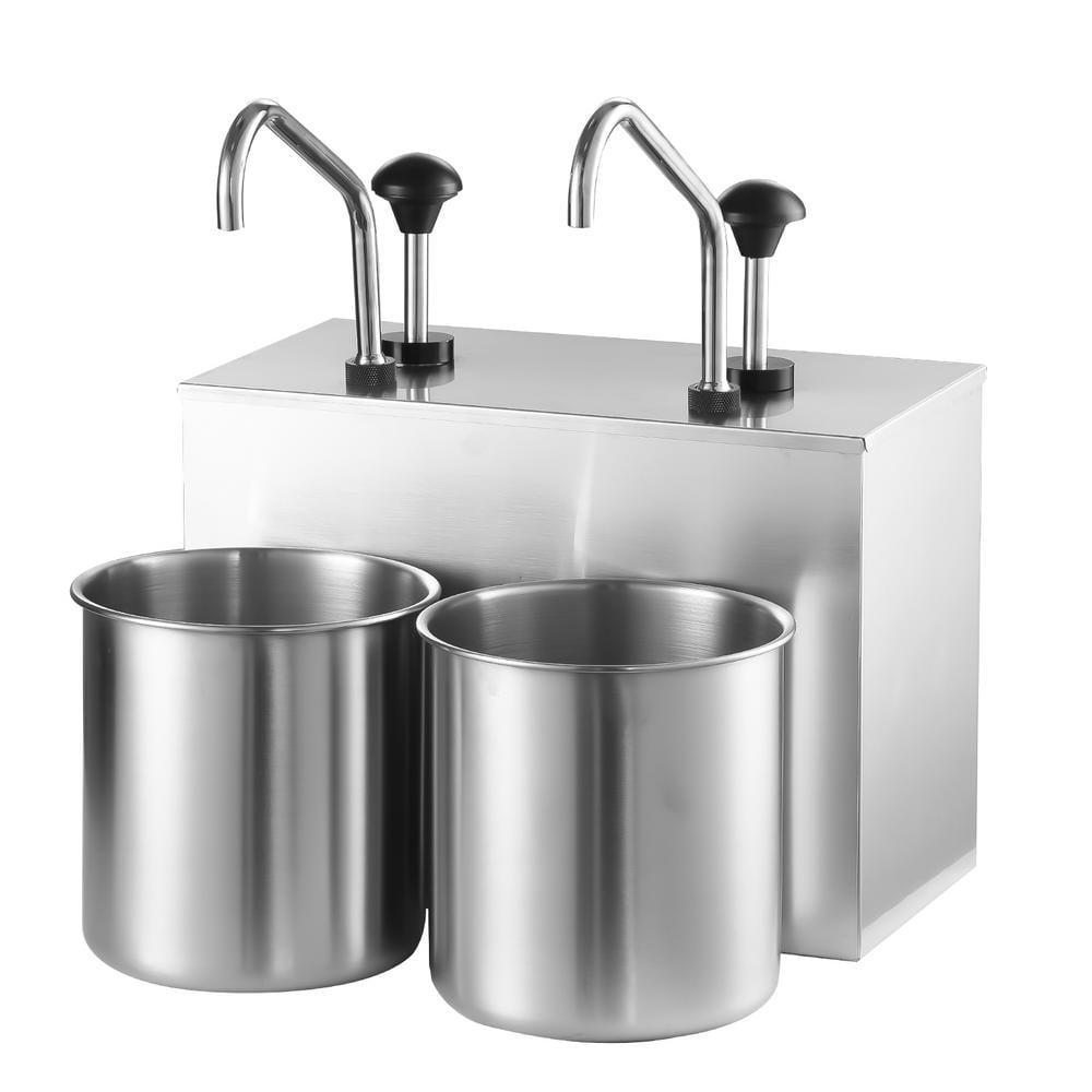 Mulaxen Commercial Sauce Dispenser Pump Stainless Steel Condiment Pump ...