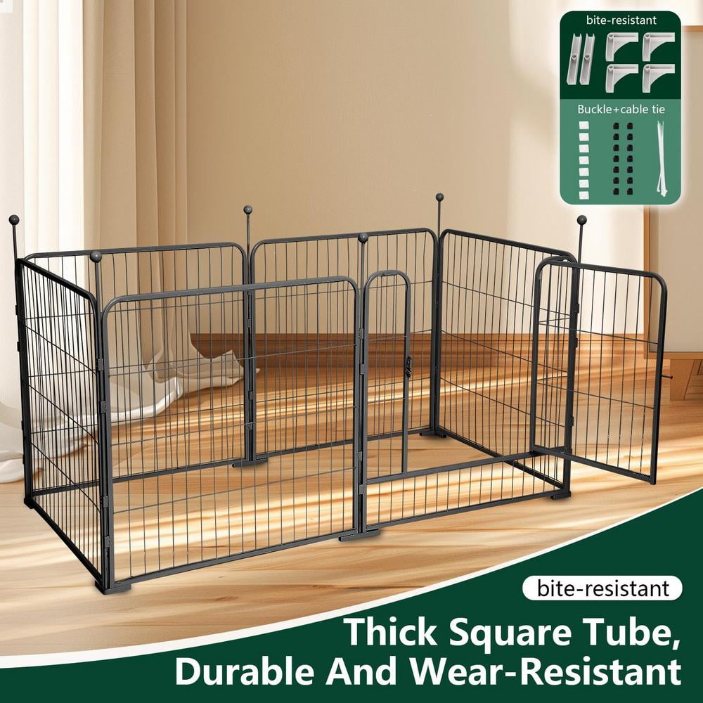 Mulaxen Dog Playground Fence 6-Piece Pack Small Dog Garden Fence 31 ...