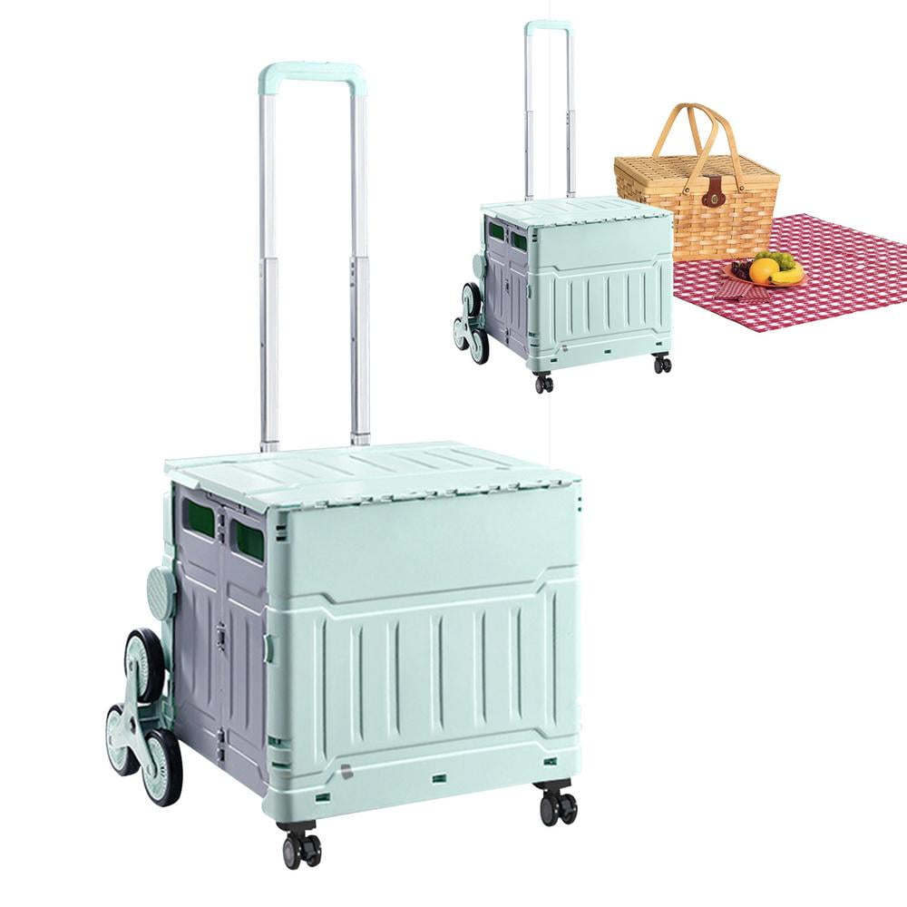 Mulaxen Folding Utility Cart With Wheels Utility Crate Carts With ...