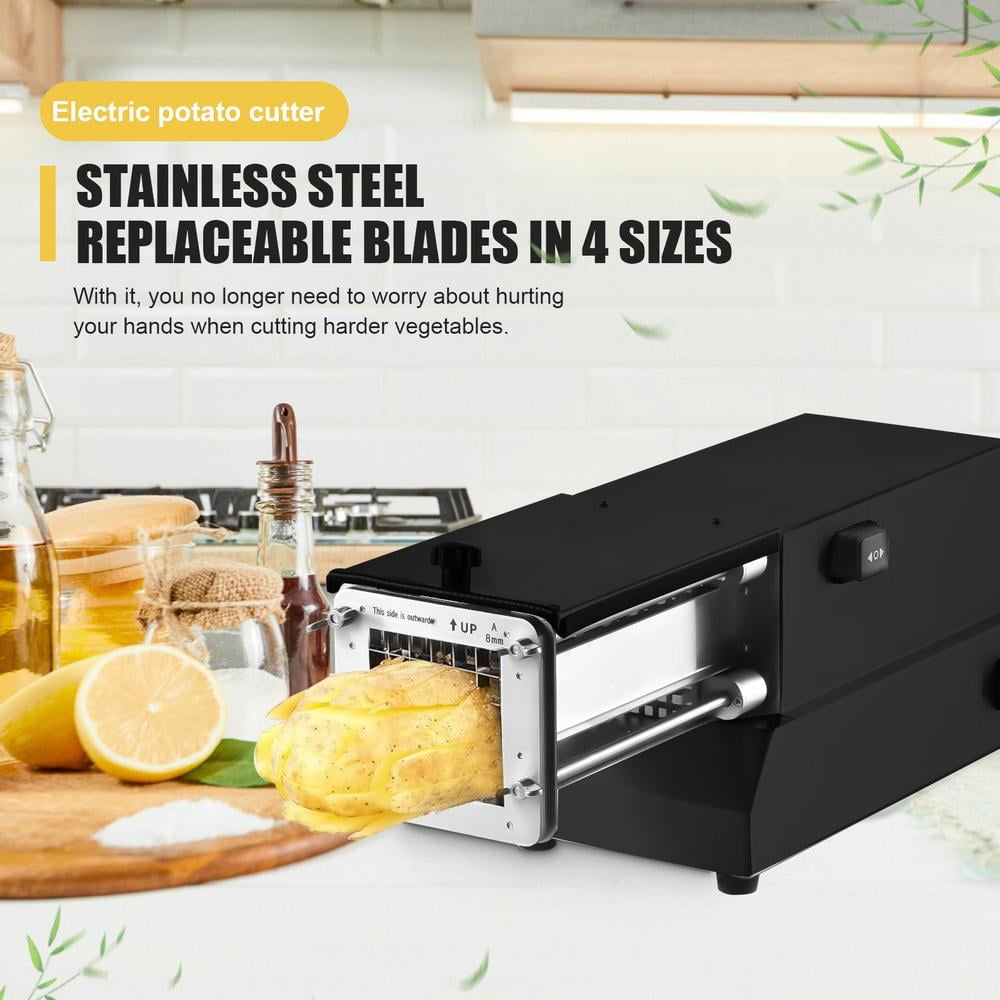 Mulaxen French Fry Cutter Electric Stainless Steel French Fry Cutter ...