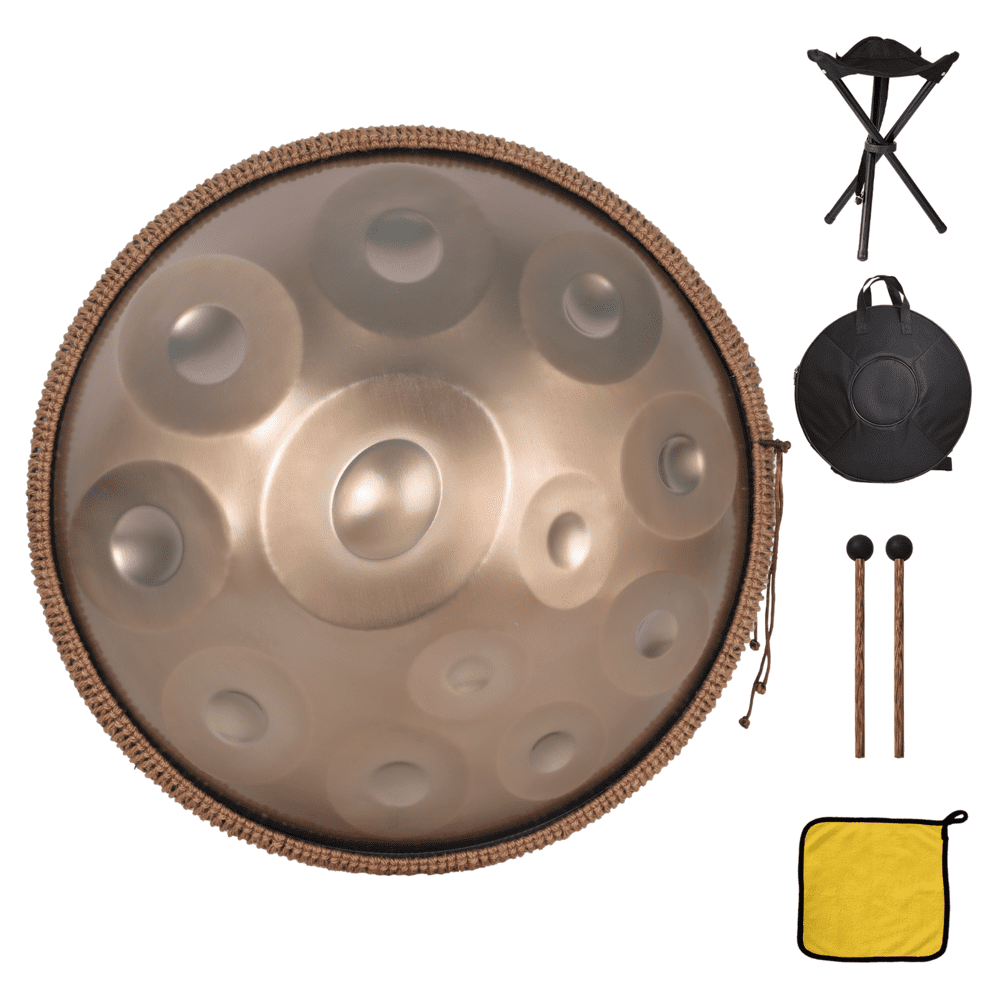 Mulaxen Handpan Drum 22 Inches D Minor, 12 Notes Hand Drum Instrument ...