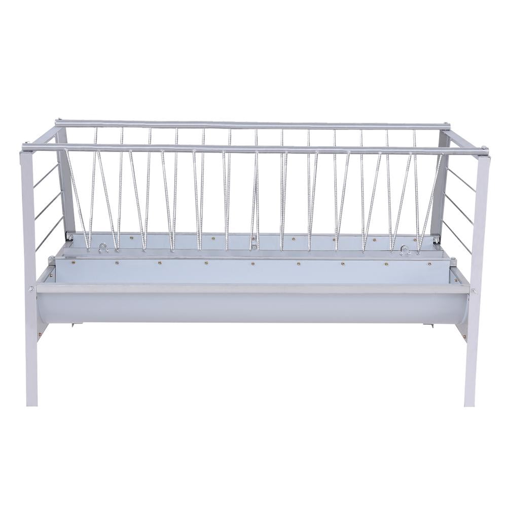 Mulaxen Hay Feeder for Goats Metal Feeding Trough Hay Feeder Livestock ...