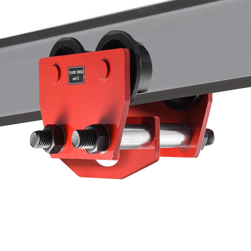 Mulaxen I Beam Trolley 3 Ton Manual Adjustable for I-Beam Flange Width ...