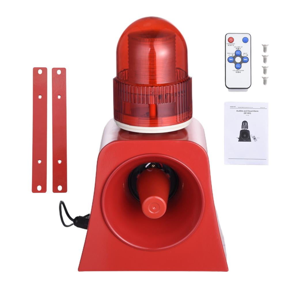 Mulaxen Industrial LED Warning Light 120 dB Outdoor Siren Alarm Energy ...