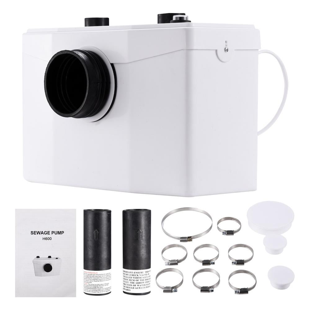 Mulaxen Macerator Pump for Basement 600W 110V Macerator Waste Sewage ...