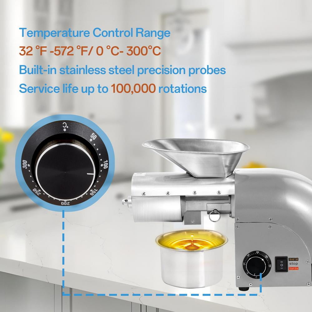 Mulaxen Olive Oil Press Machine For Home 1800W Cold & Hot Electric ...