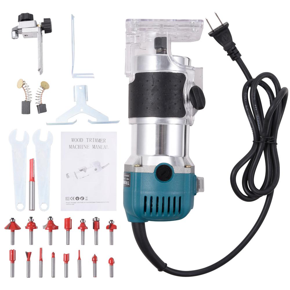 Mulaxen Palm Router Laminate Trim Router Variable Speed 800W 110V ...