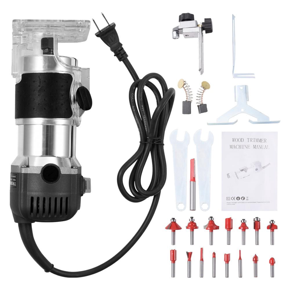 Mulaxen Router Tool Electric Wood Hand Trimmer Router Compact Router ...