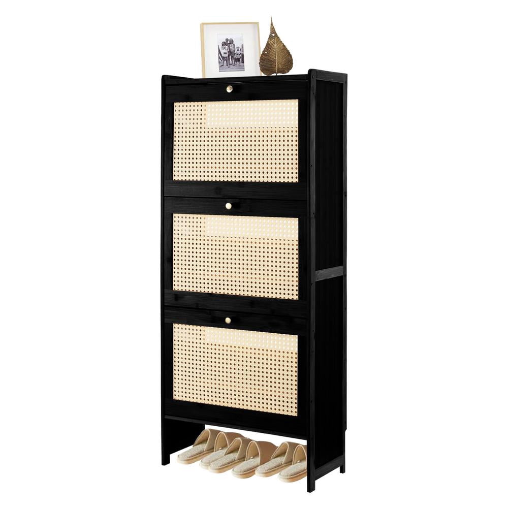Mulaxen Shoe Rack Storage Cabinet Free-Standing Shoe Storage Organizer ...