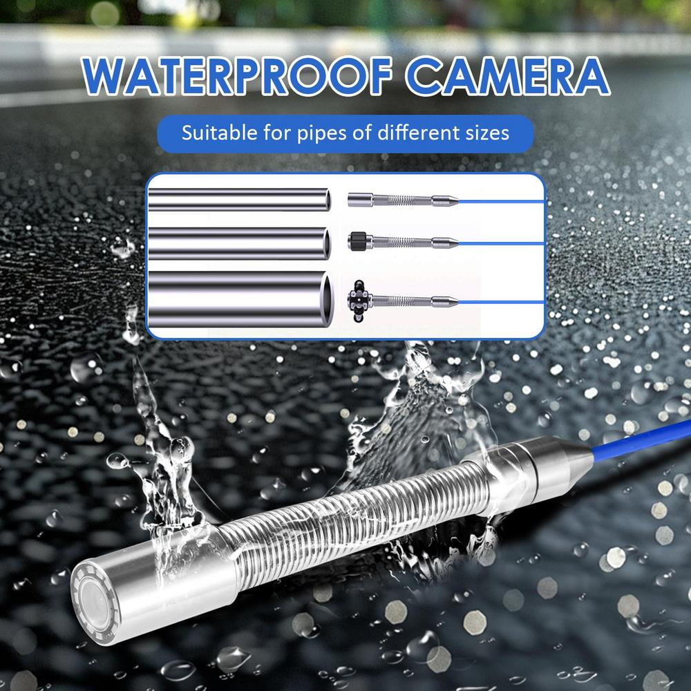 Mulaxen Snake Camera Duct Camera with 512Hz Locator Auto-Leveling Drain ...
