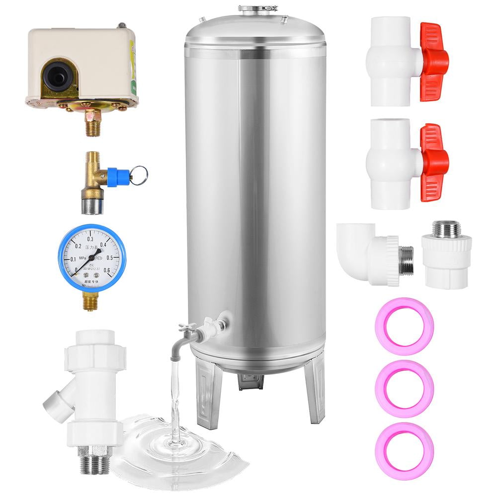 Mulaxen Stainless Steel Well Pressure Tank 100L Water Pressure Booster ...