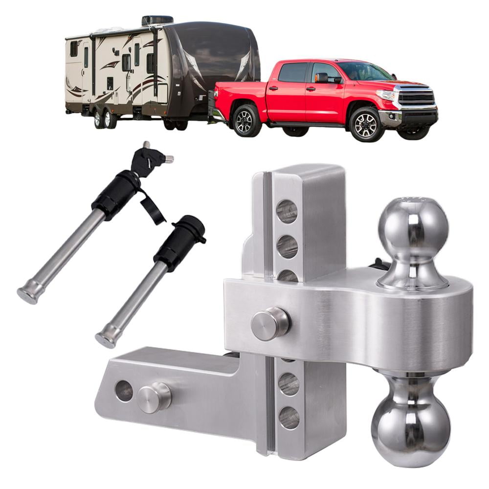 Mulaxen Trailer Hitch, Silver Adjustable Trailer Hitch Ball Mount, 6 ...