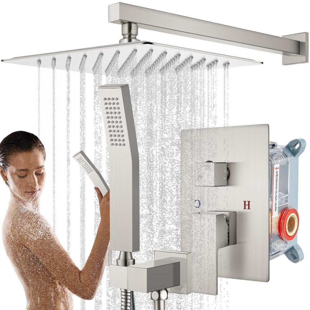 Mulaxen Tub Faucet Set High-Pressure Systeml Bathtub Faucet Set Rainfall Shower System Tub ...