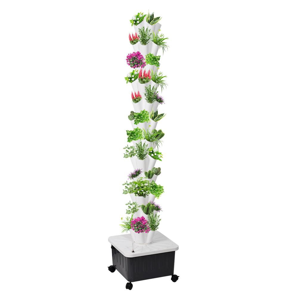 Mulaxen Vertical Hydroponic Planter 12-layer Hydroponic Tower System ...