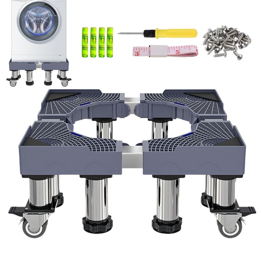 Mulaxen Washer Stand Laundry Stand Base Heavy Duty Fridge Stand Mobile ...