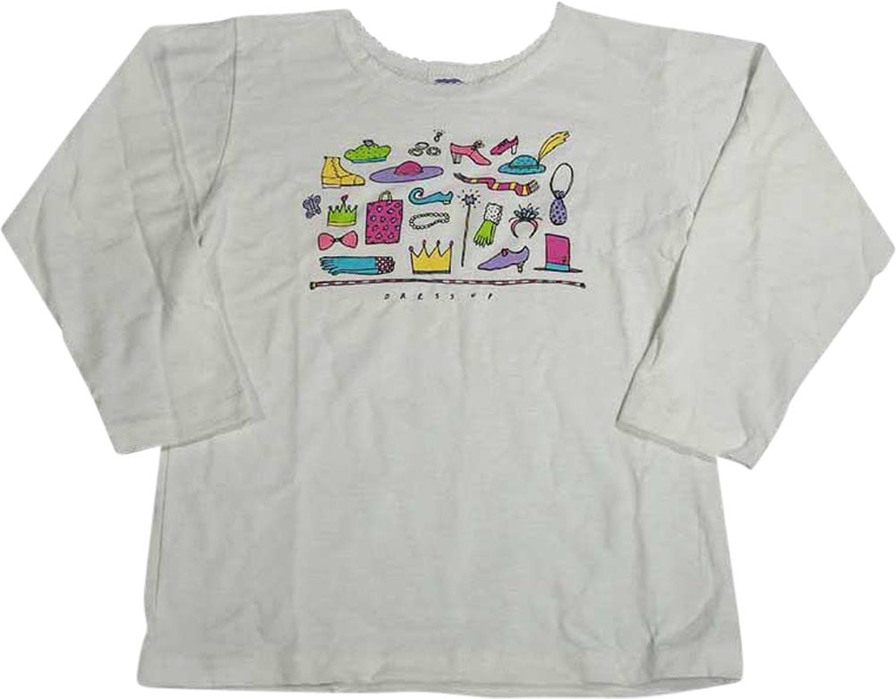 Mulberribush Toddler Girls Long Sleeve Cotton T-Shirt Top Shirt 8061-6/6X (white dress up ...