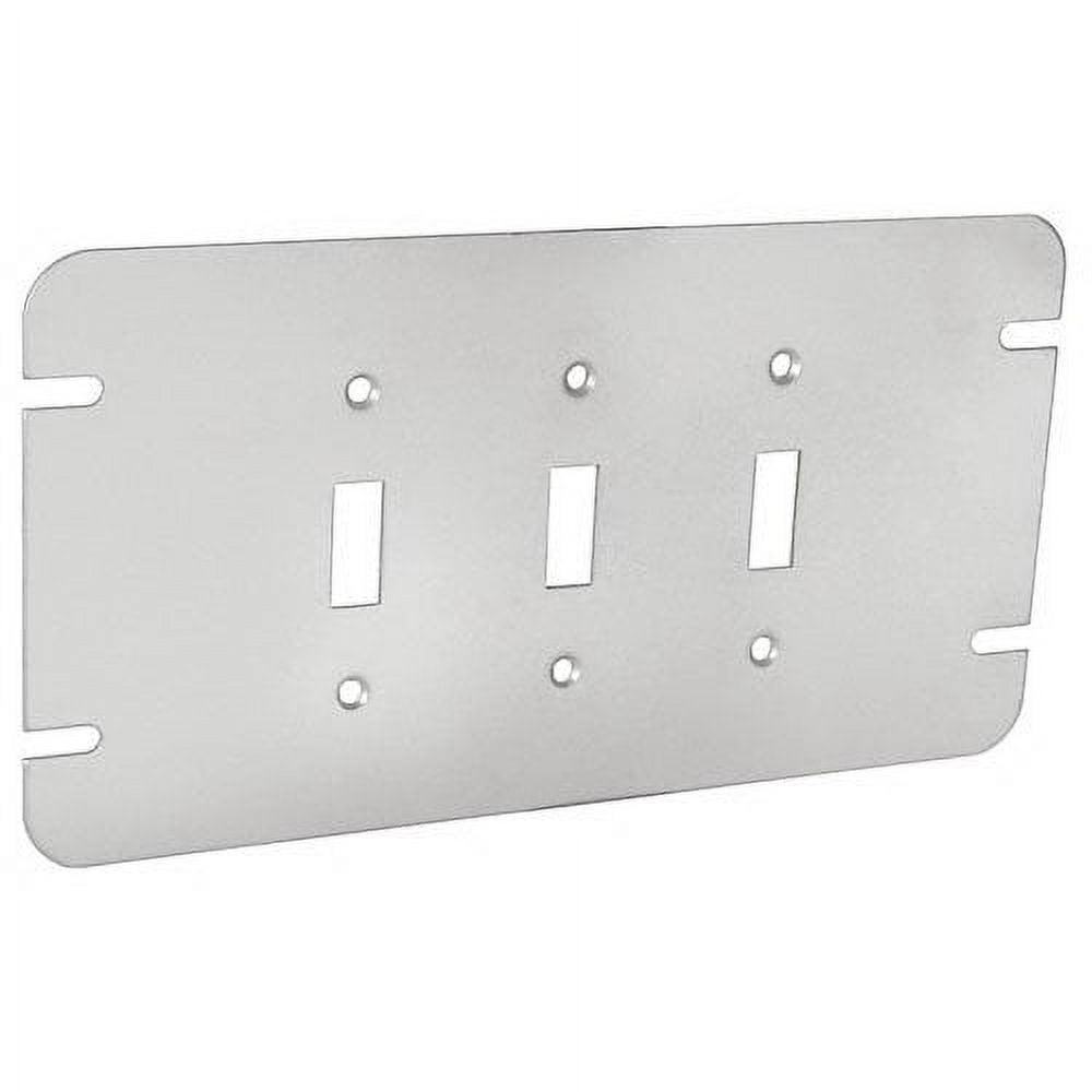 Mulberry 10093 Galvanized Steel 3-Gang Flat Gang Box Cover 8-7/8 Inch x ...