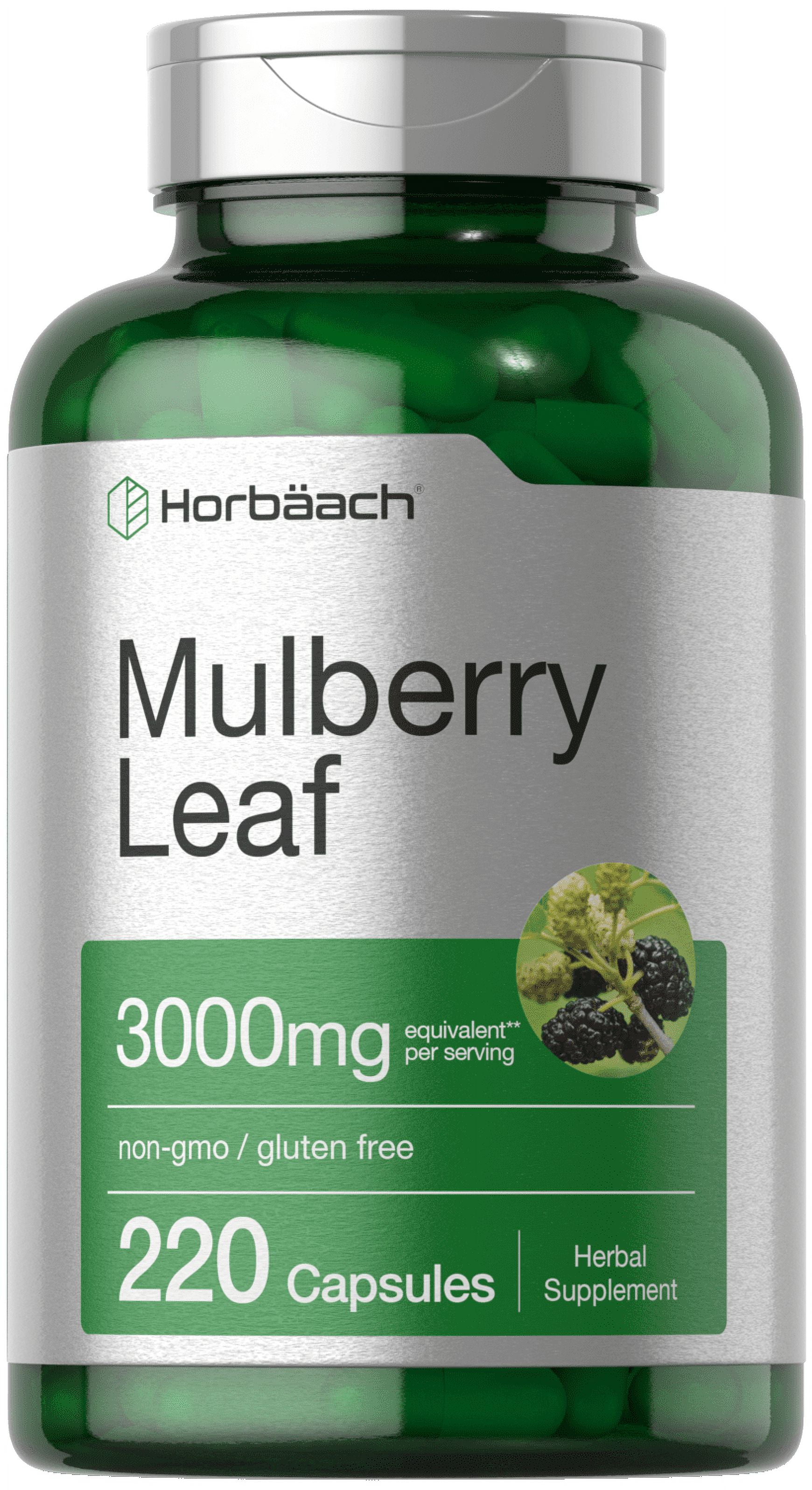 Mulberry Leaf Extract Capsules 3000mg | 220 Count | Non-GMO, Gluten ...