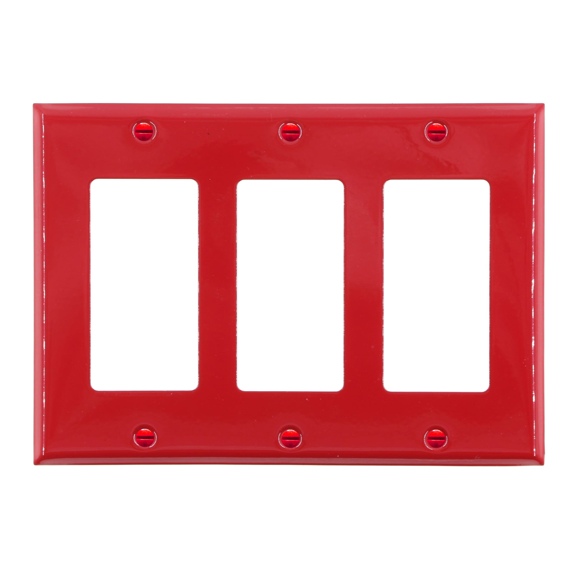 Mulberry Metal Products 51403 Metal Decorator Switch Faceplate, 3-Gang ...