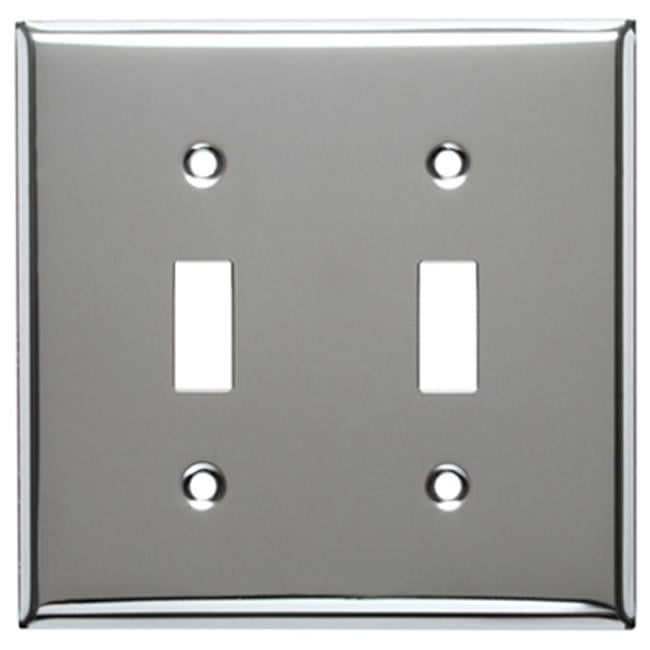 Mulberry Metals 83072 2 Gang 2 Toggle Opening Steel Wall Plate, Chrome ...
