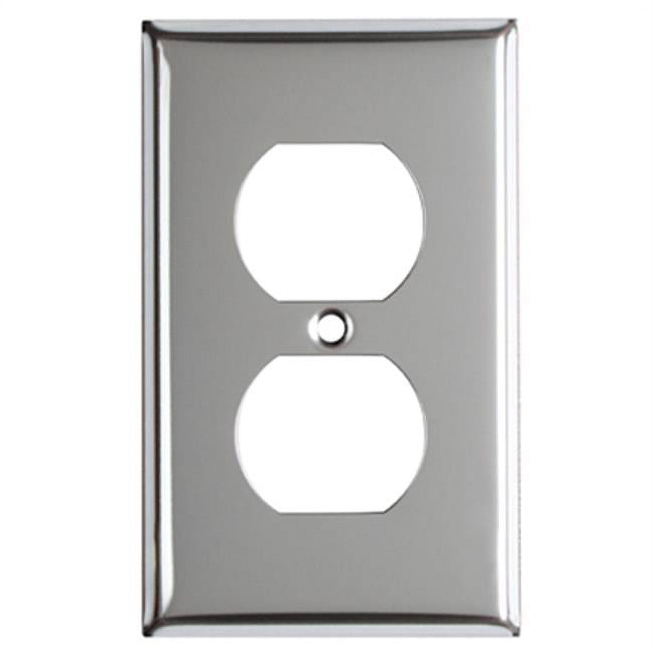 Mulberry Metals 83101 1 Gang 1 Duplex Opening Steel Wall Plate, Chrome ...