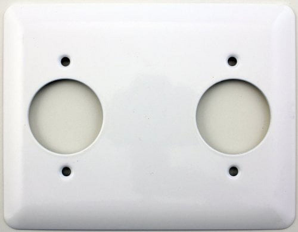 Mulberry Princess Style White 3 Gang Switch Plate with 2 1-5/8 ...