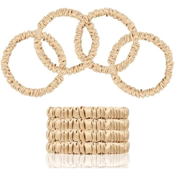 Mulberry Silk Hair Ties 4 count, Pure 22 Momme Mulberry Silk Hair ...