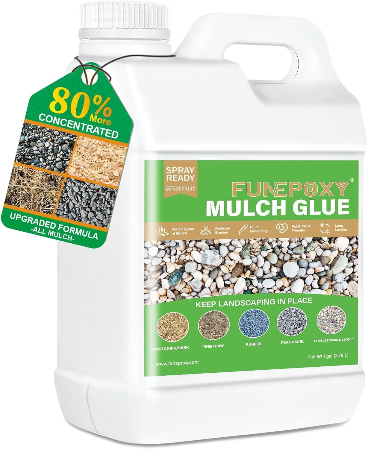 Mulch Glue for Landscaping, [ Super Lock] Down Sticky Rock Glue for ...