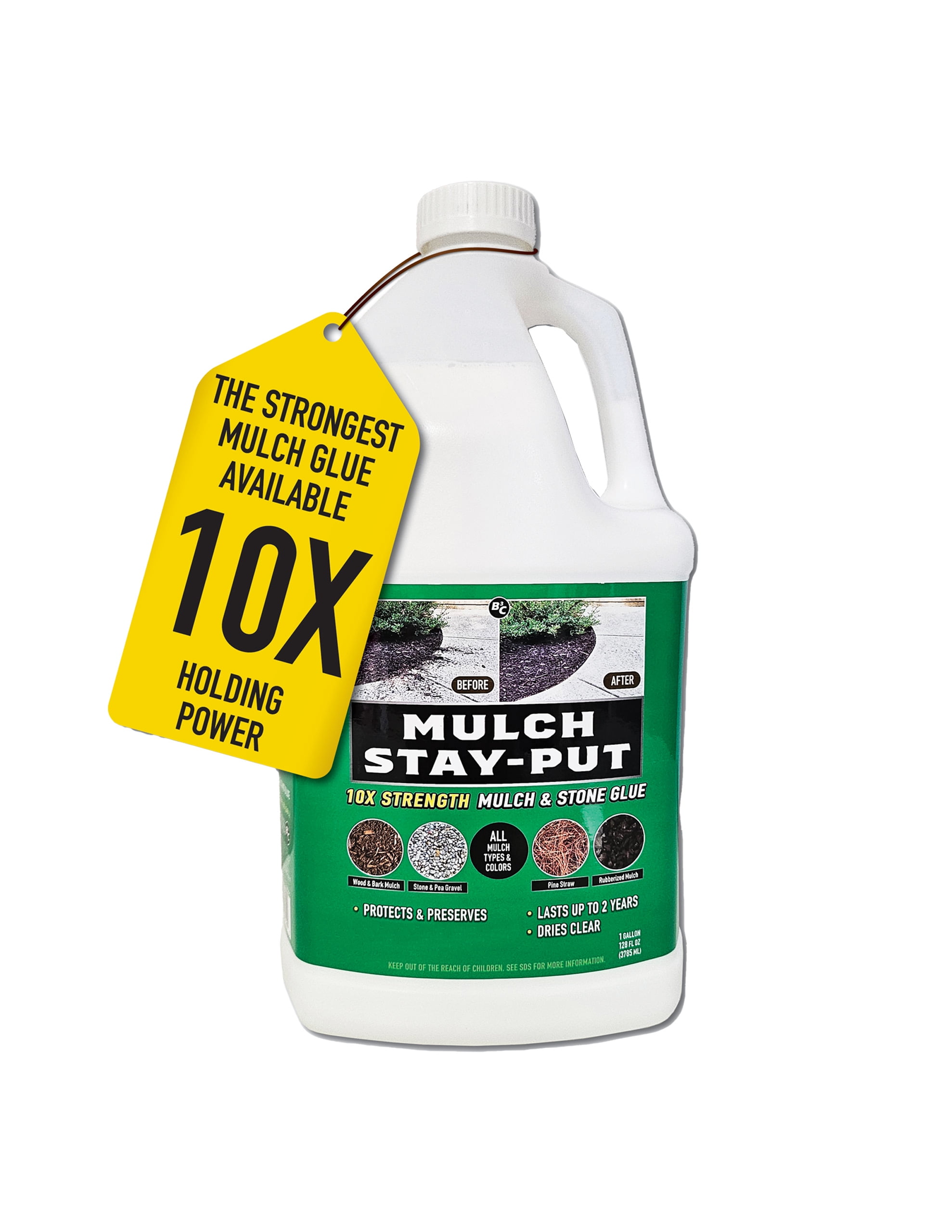 Mulch Stay Mulch & Stone Glue & Preservative - Walmart.com