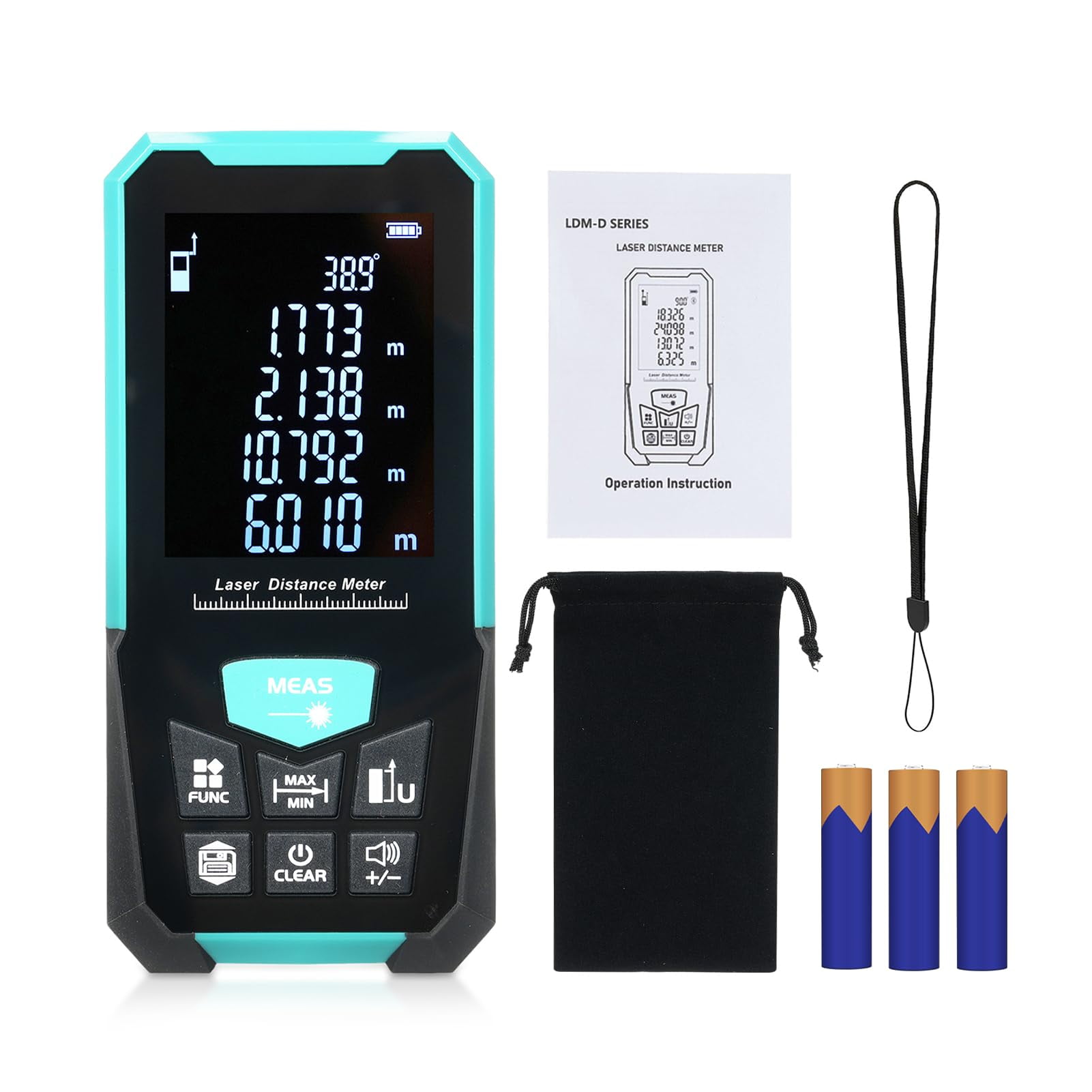 Mulcort Profesional Laser Distance Meter 100m/328ft Laser Tape Measure ...