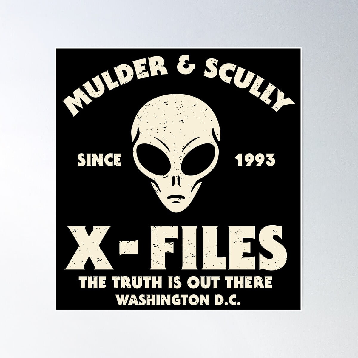 Mulder & Scully Poster Wall Art, Modern Wall Decor For Living Room ...