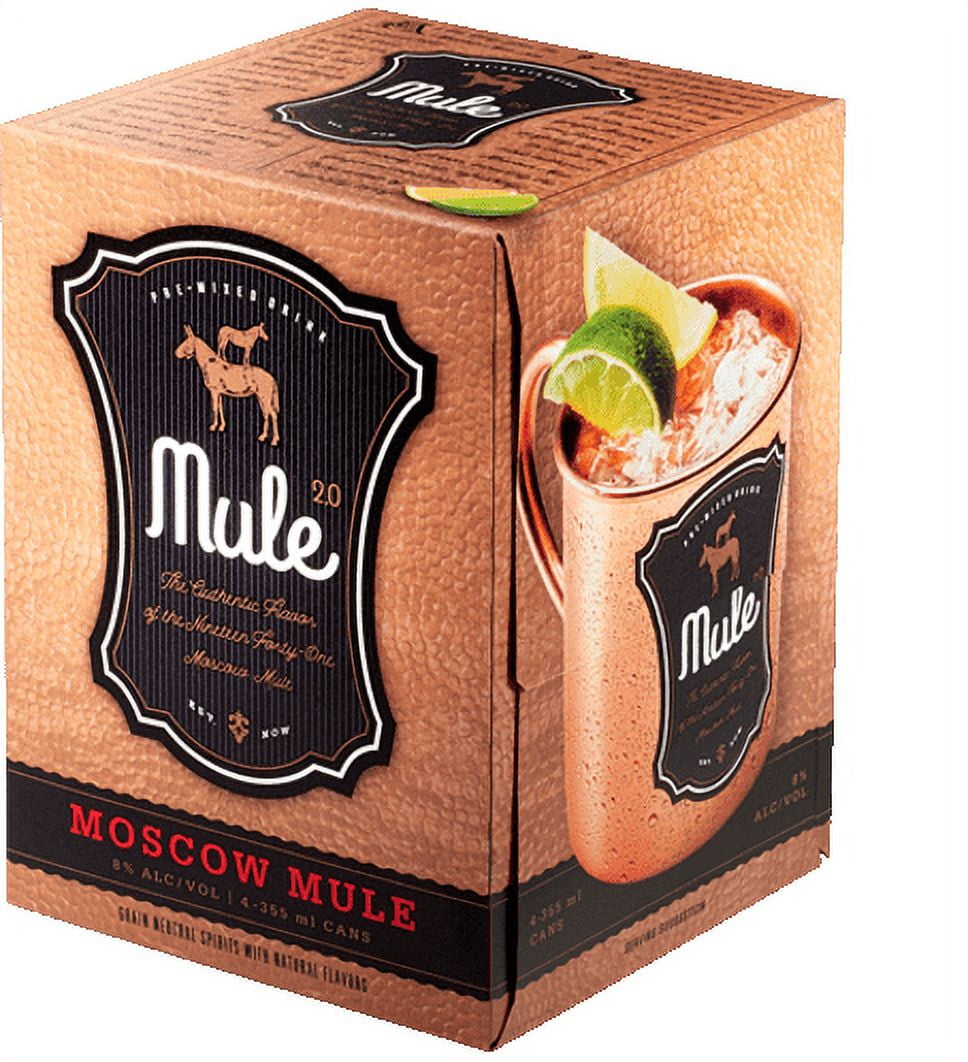 Mule 2.0 Moscow Mule, 4 Pack, 355 ml cans - Walmart.com