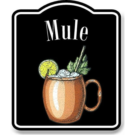 Mule Cocktail Bar Sign BLACK Aluminum Composite Sign, 15"x18" - Walmart.com