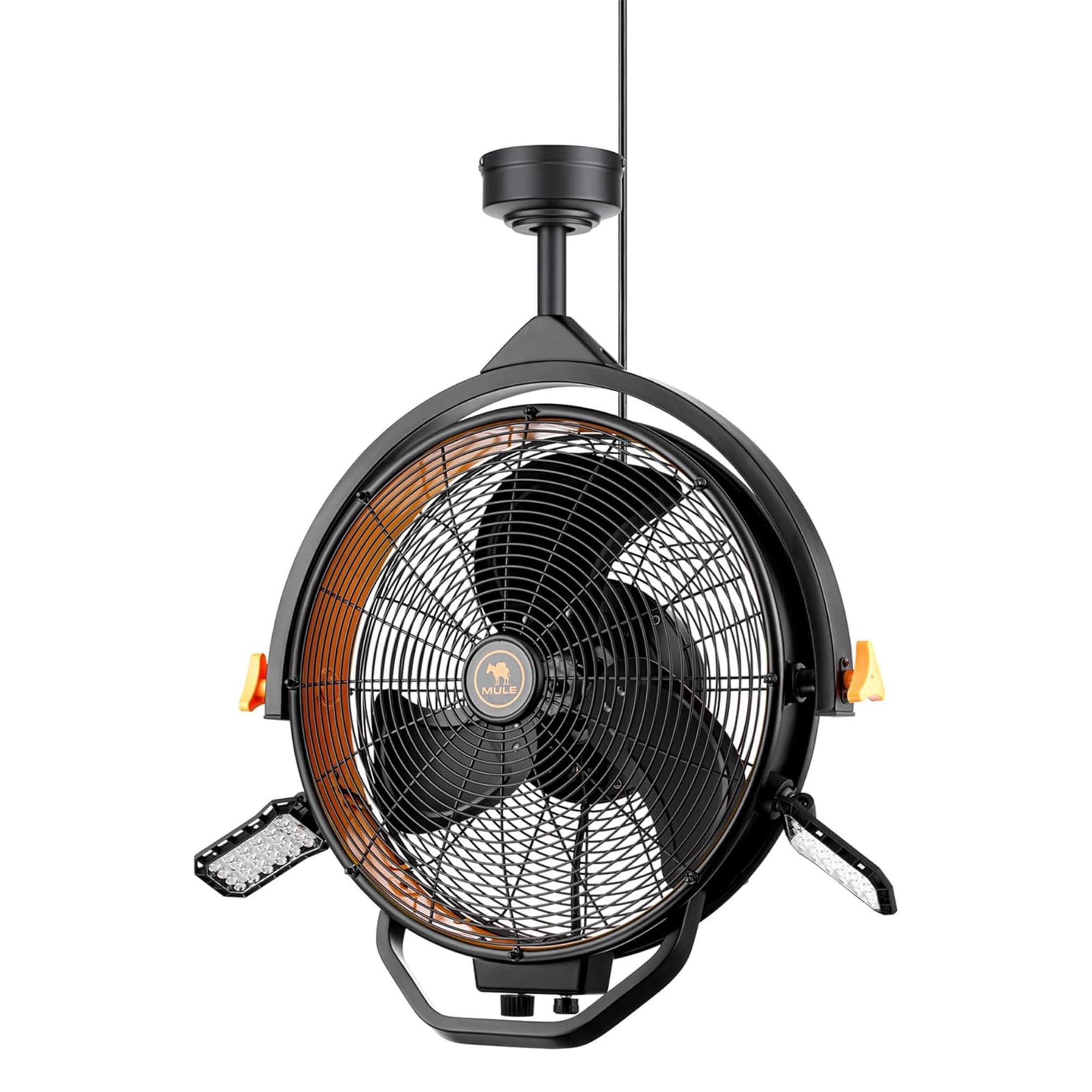 Mule Garage Fan XL with Work Lights, 18" High Velocity Ceiling Mount ...