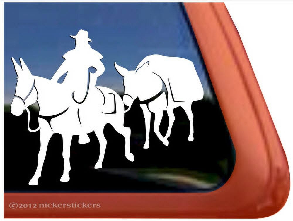 Mule Packing | High Quality Vinyl Trail Riding Pack Mule Decal ...